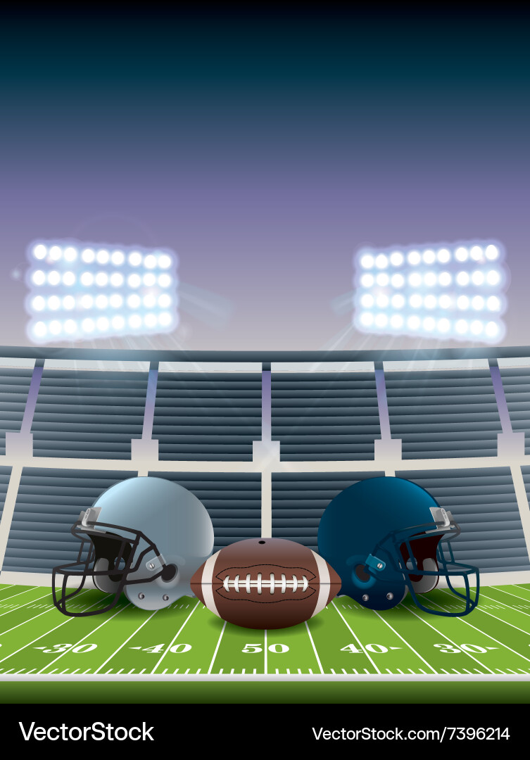 American football stadium Royalty Free Vector Image
