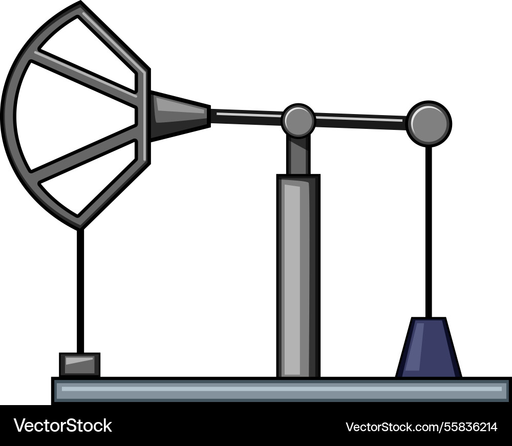 Derrick oil rig cartoon Royalty Free Vector Image