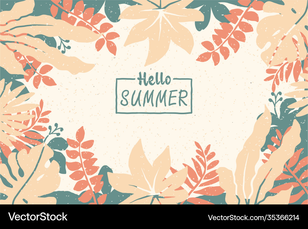 Hello summer background Royalty Free Vector Image