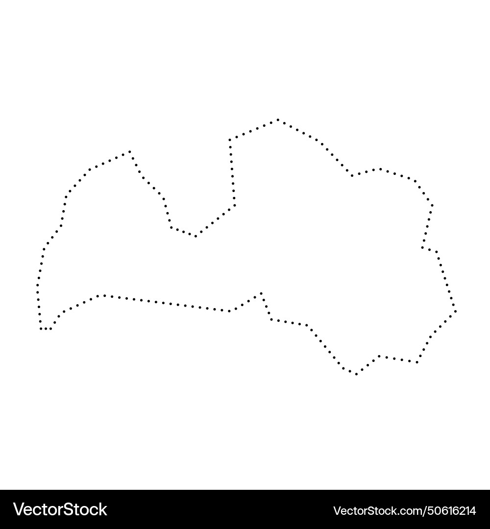 Latvia dotted outline map Royalty Free Vector Image