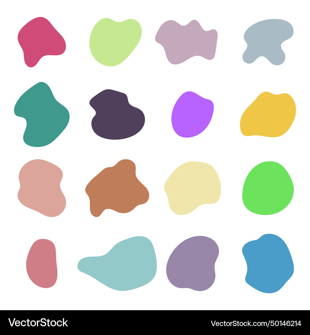 Random organic shapes Royalty Free Vector Image