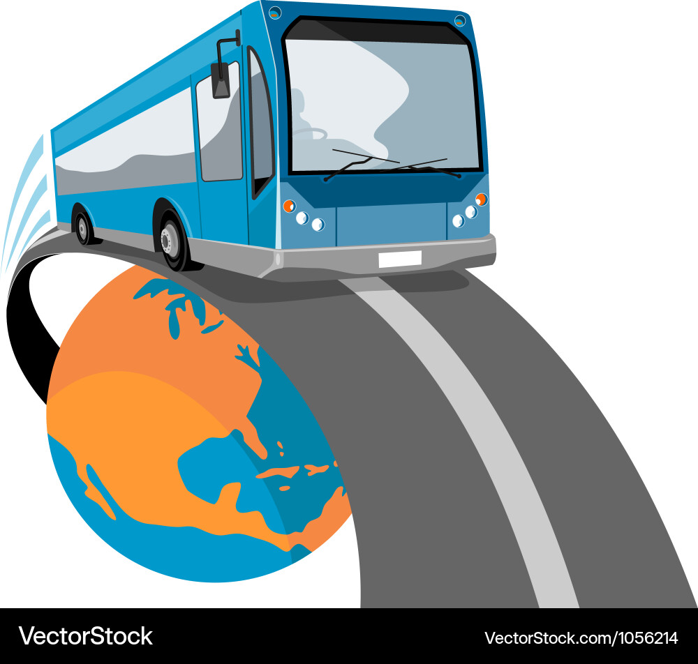Retro Shuttle Bus Royalty Free Vector Image - VectorStock