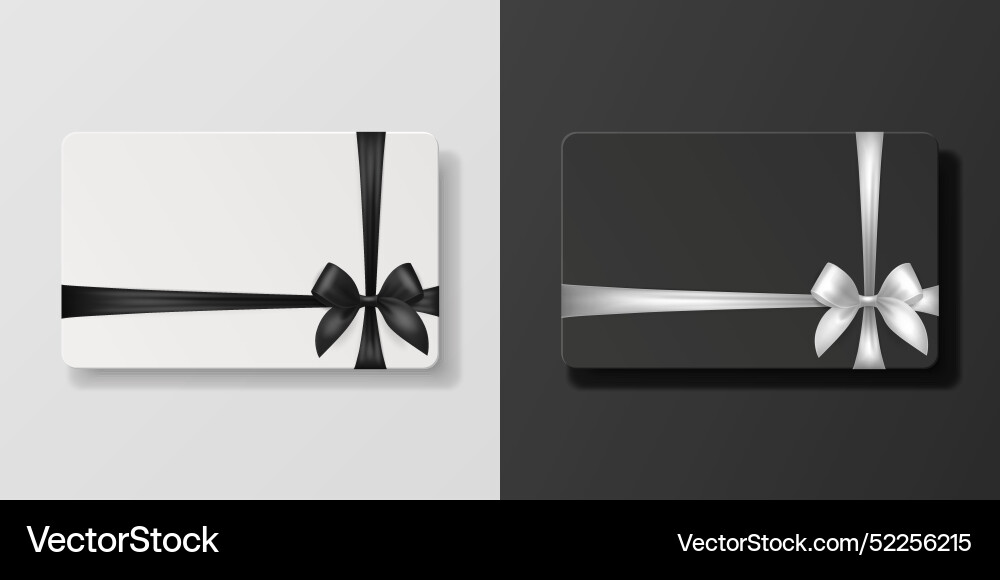 3d realistic blank gift card and gift Royalty Free Vector