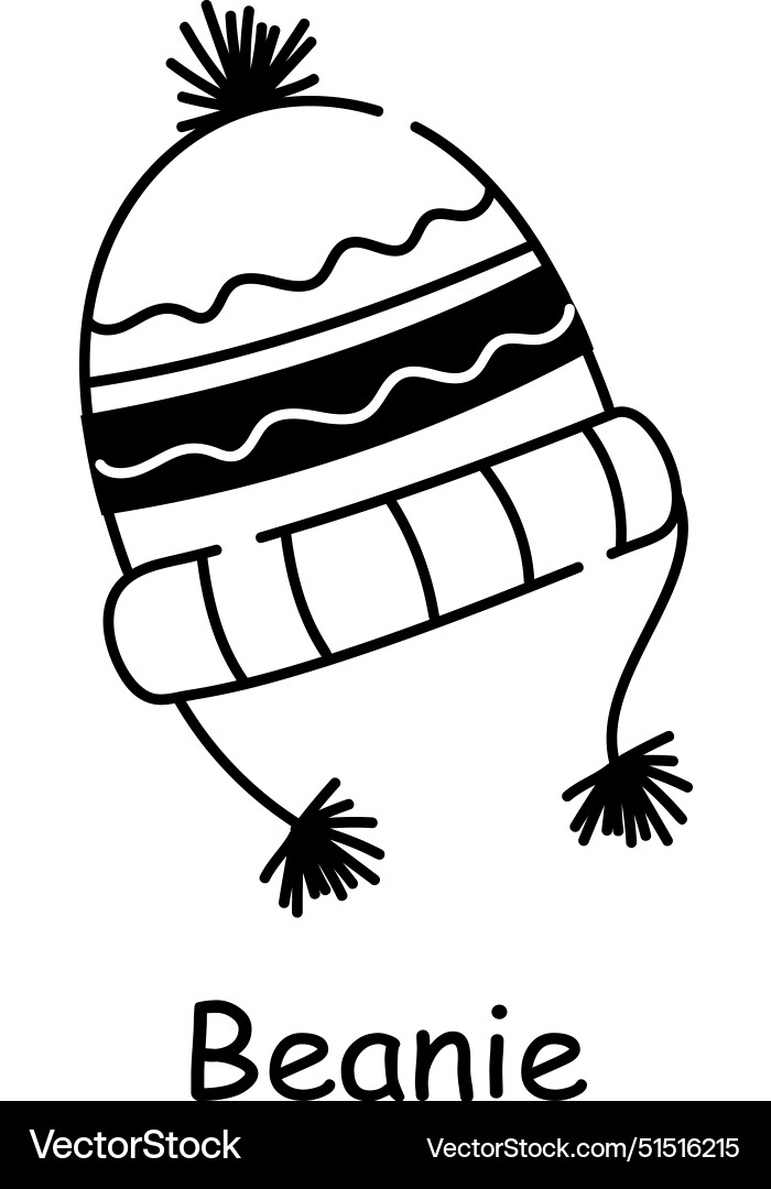 Beanie Royalty Free Vector Image - VectorStock