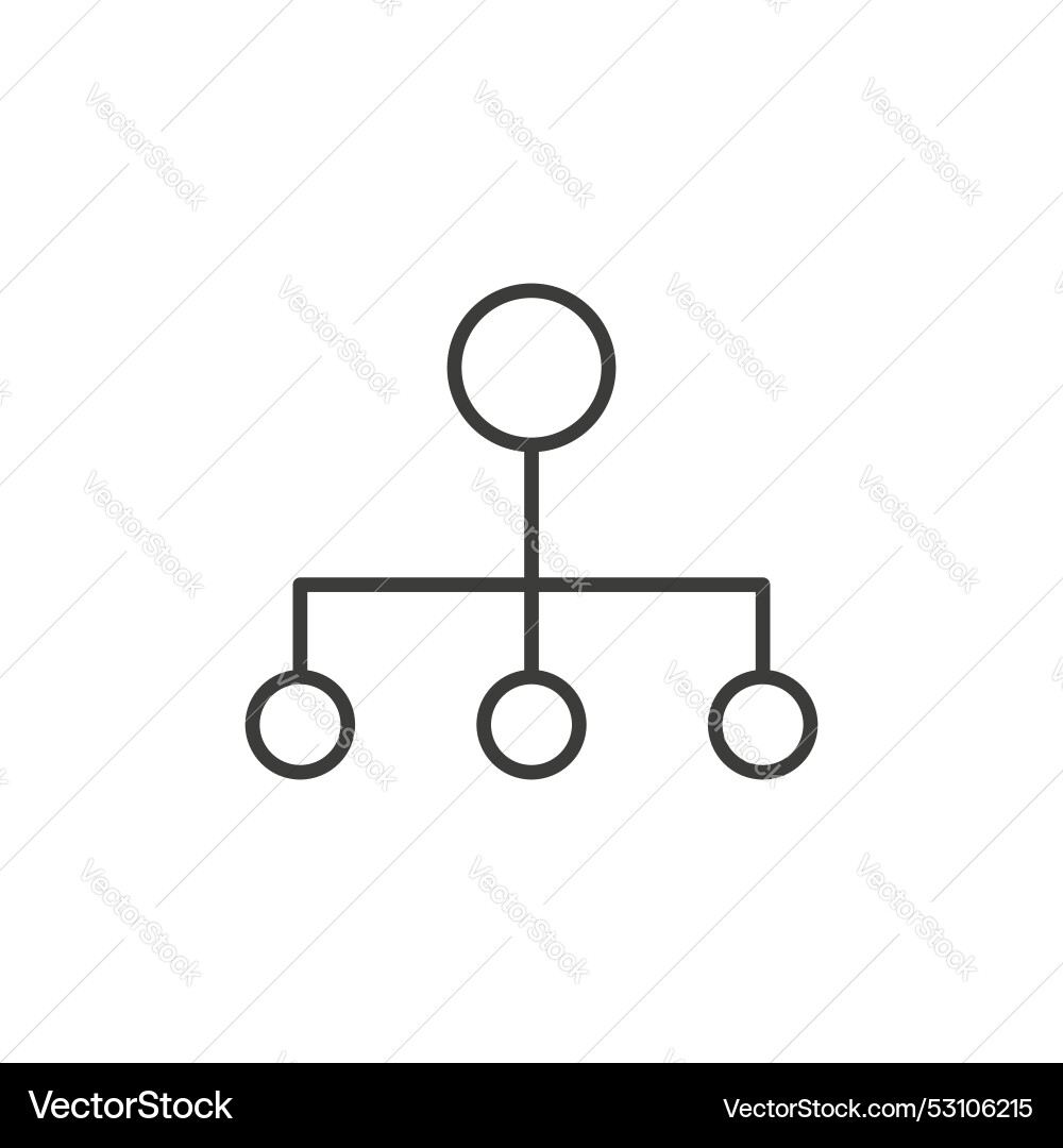 Classification line icon isolated on white Vector Image