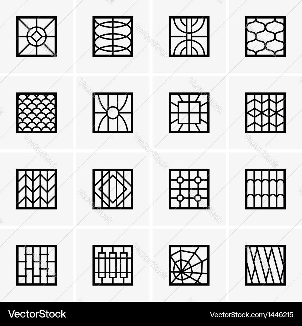 Iron window grills Royalty Free Vector Image - VectorStock