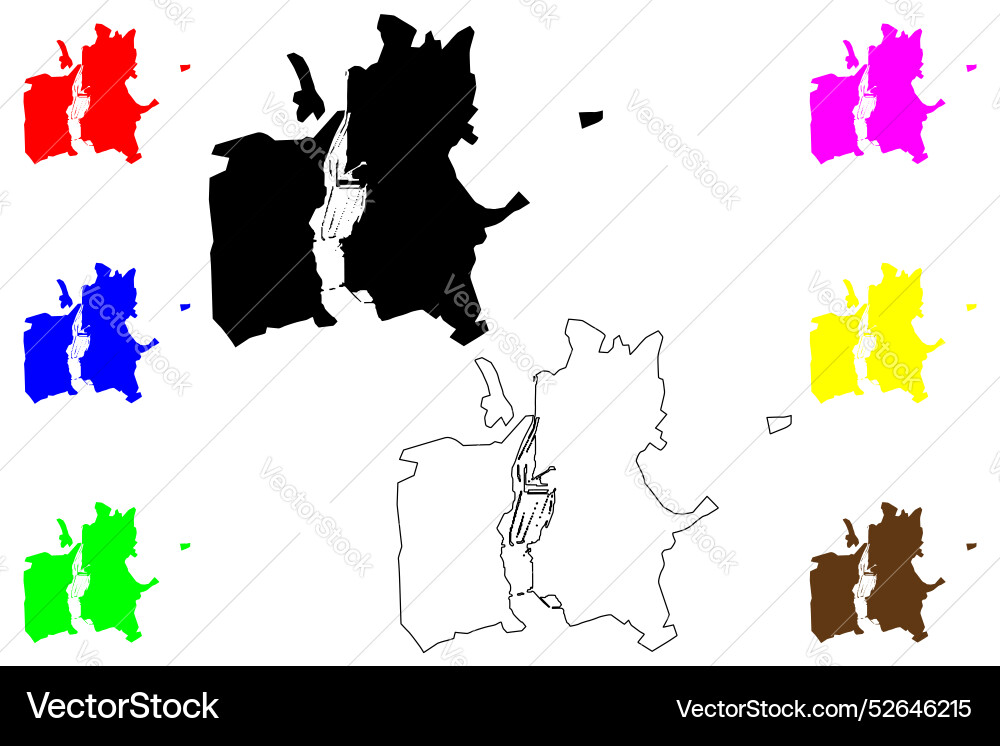 Magnitogorsk, Russia City Map Royalty Free Vector Image