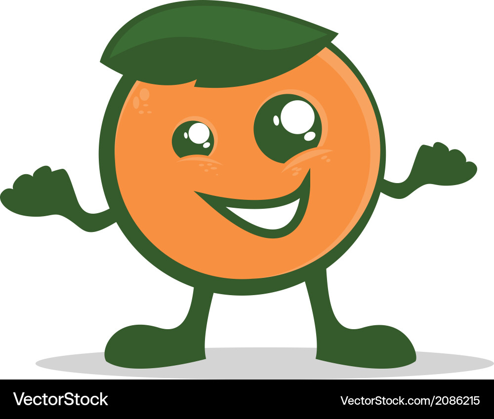 Orange character Royalty Free Vector Image - VectorStock