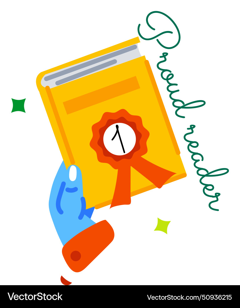 Proud reader Royalty Free Vector Image - VectorStock