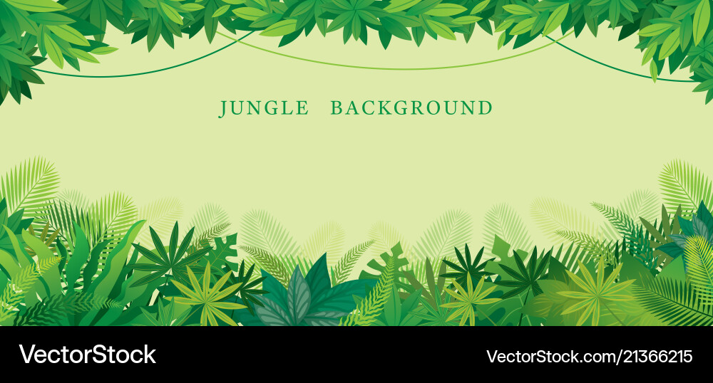 Tropical jungle frame Royalty Free Vector Image