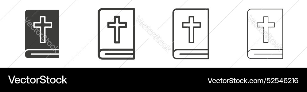 Bible icon set on white background Royalty Free Vector Image