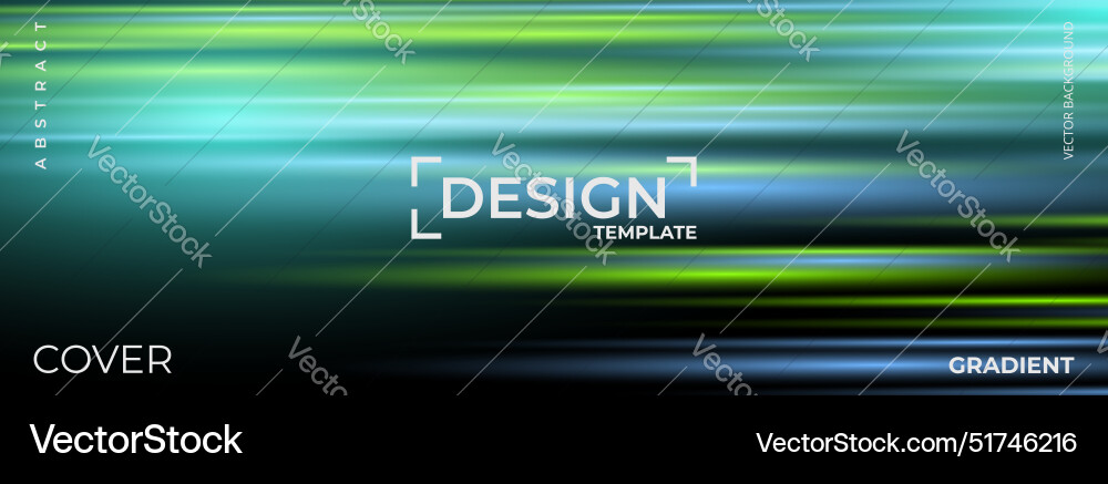 Blue and green modern wide abstract technology Vector Image
