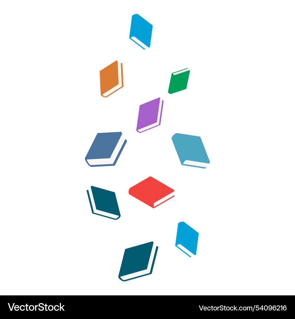 Book stack art Royalty Free Vector Image - VectorStock