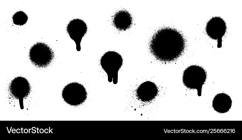 Colorful Spray Paint Splatters Royalty Free Vector Image