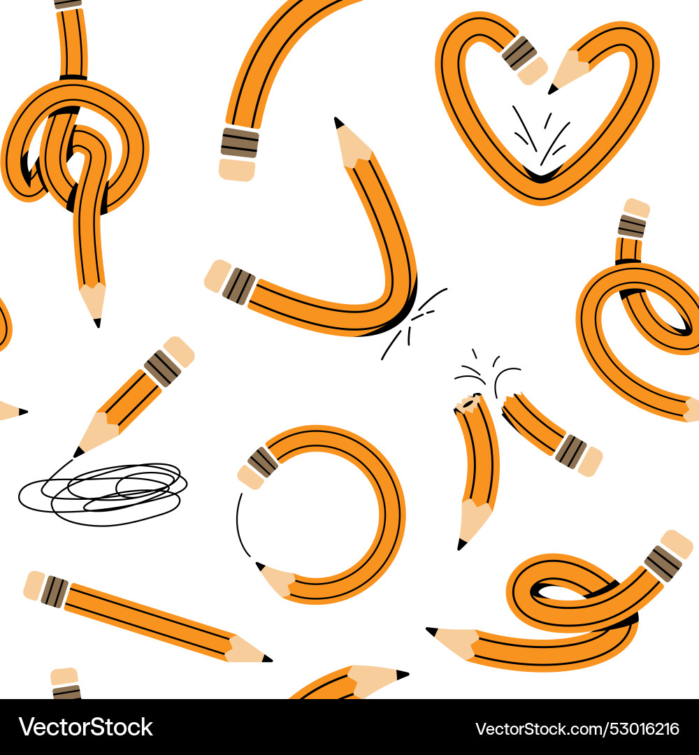 Curved Pencil Pattern Royalty Free Vector Image