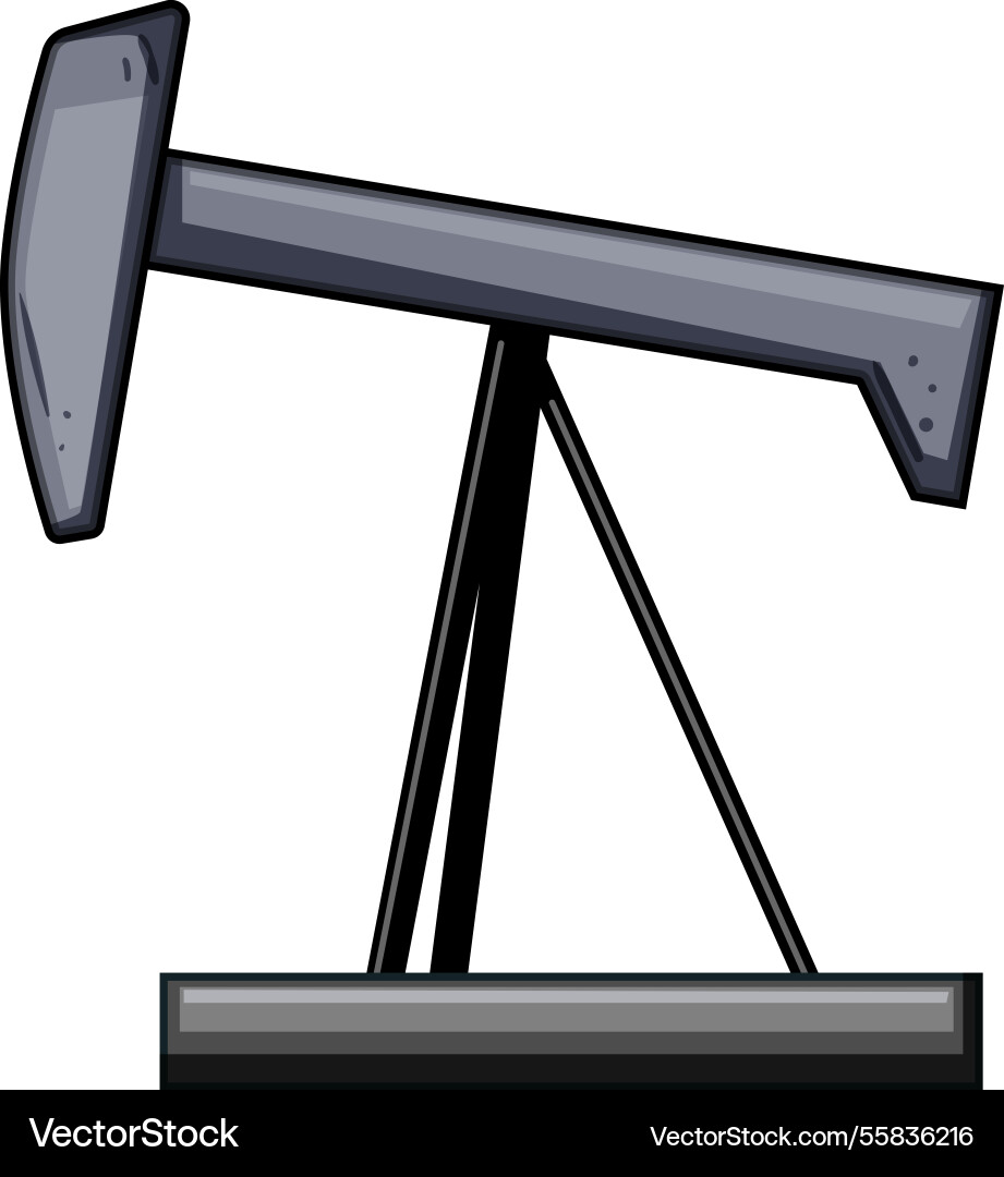 Exploration oil rig cartoon Royalty Free Vector Image