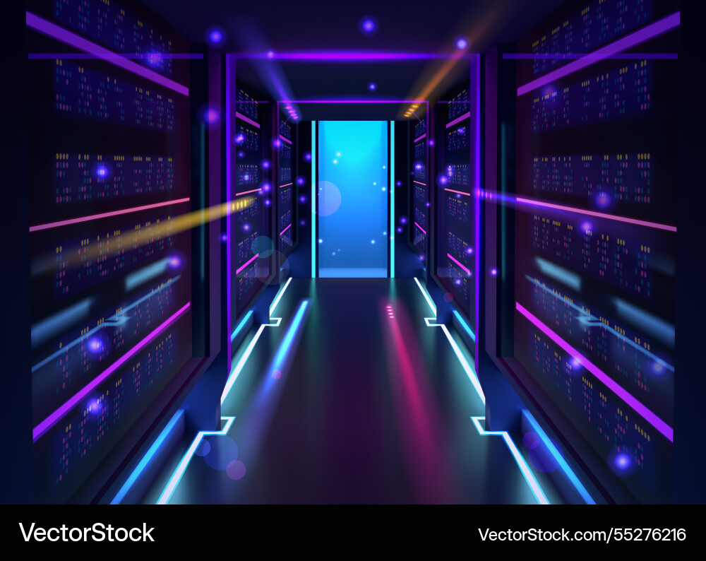 Future technology digital data tech center Vector Image