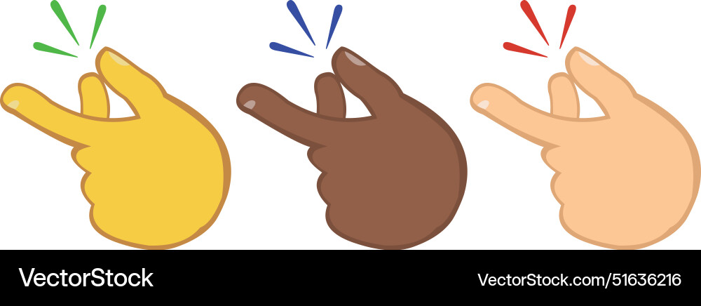 Hands fingers snapping Royalty Free Vector Image