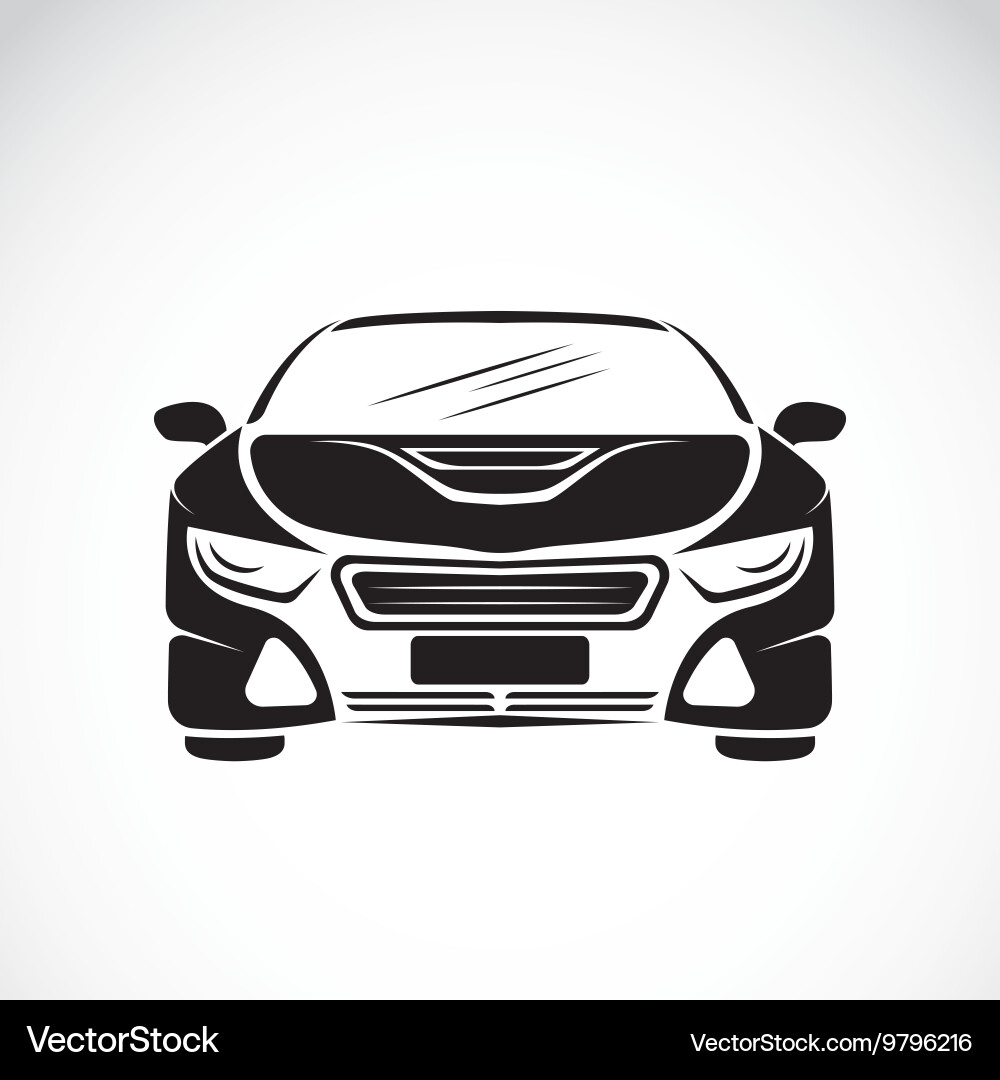 Image of an car design on white background Vector Image