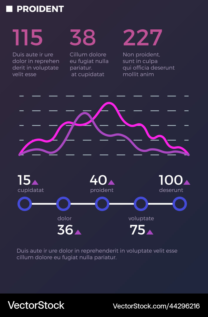 Infographic flyer with chart and diagram Vector Image