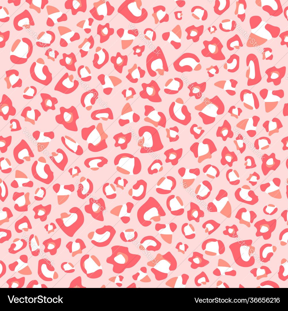 Pink seamless pattern with tiger texture Vector Image