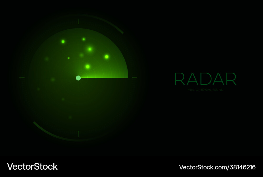 Radar screen hud display Royalty Free Vector Image