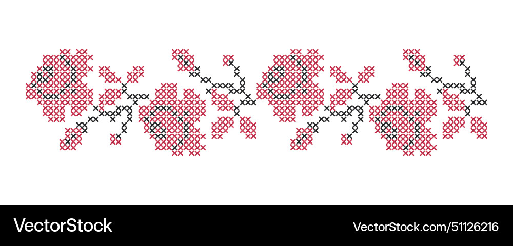 Seamless cross stitch pattern Royalty Free Vector Image