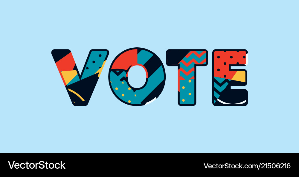 Vote concept word art Royalty Free Vector Image