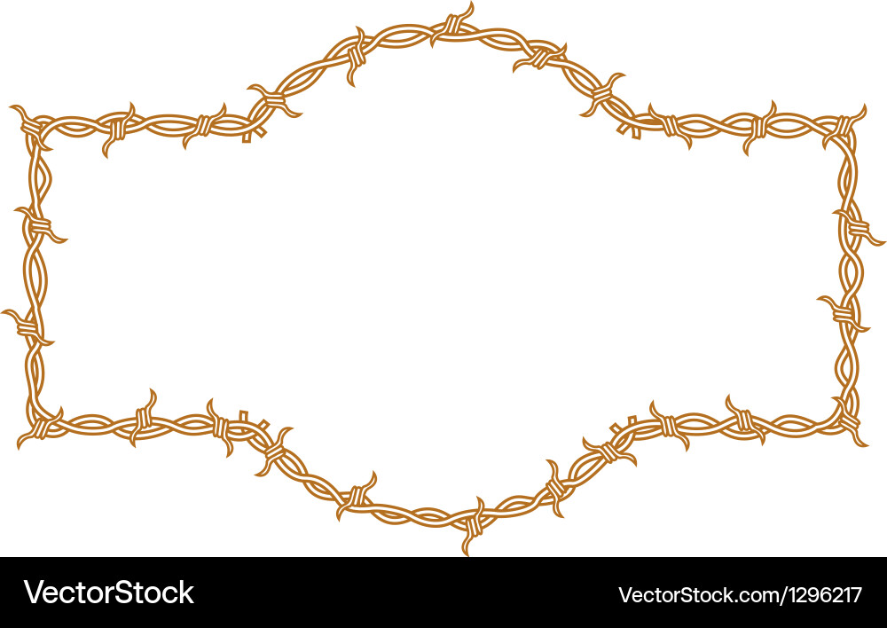 Barbed wire border Royalty Free Vector Image - VectorStock