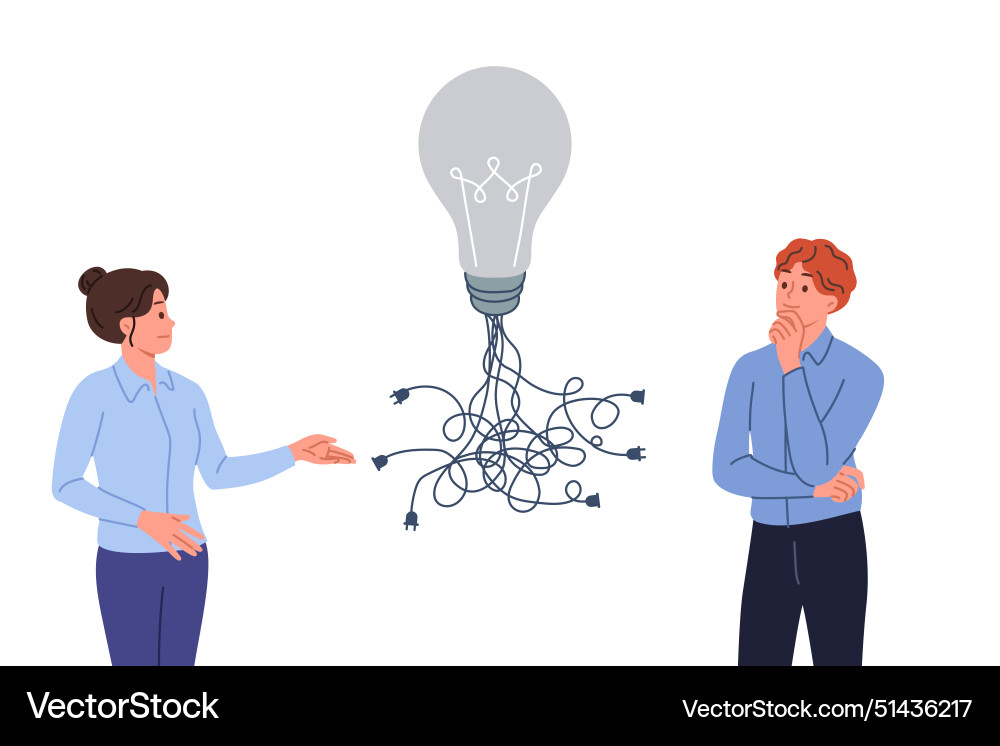 Business idea with many ways of implementation Vector Image