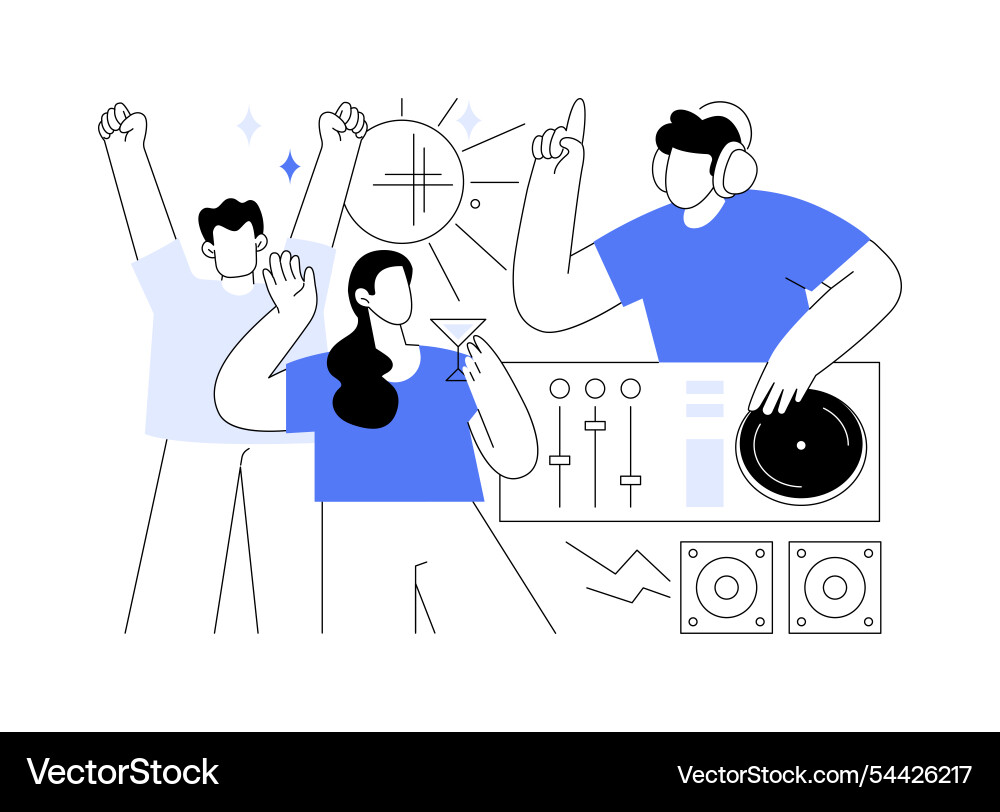 Dj isolated cartoon Royalty Free Vector Image - VectorStock