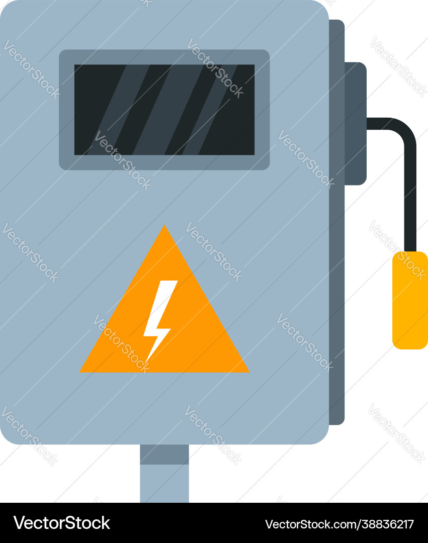 Electric box icon flat isolated Royalty Free Vector Image