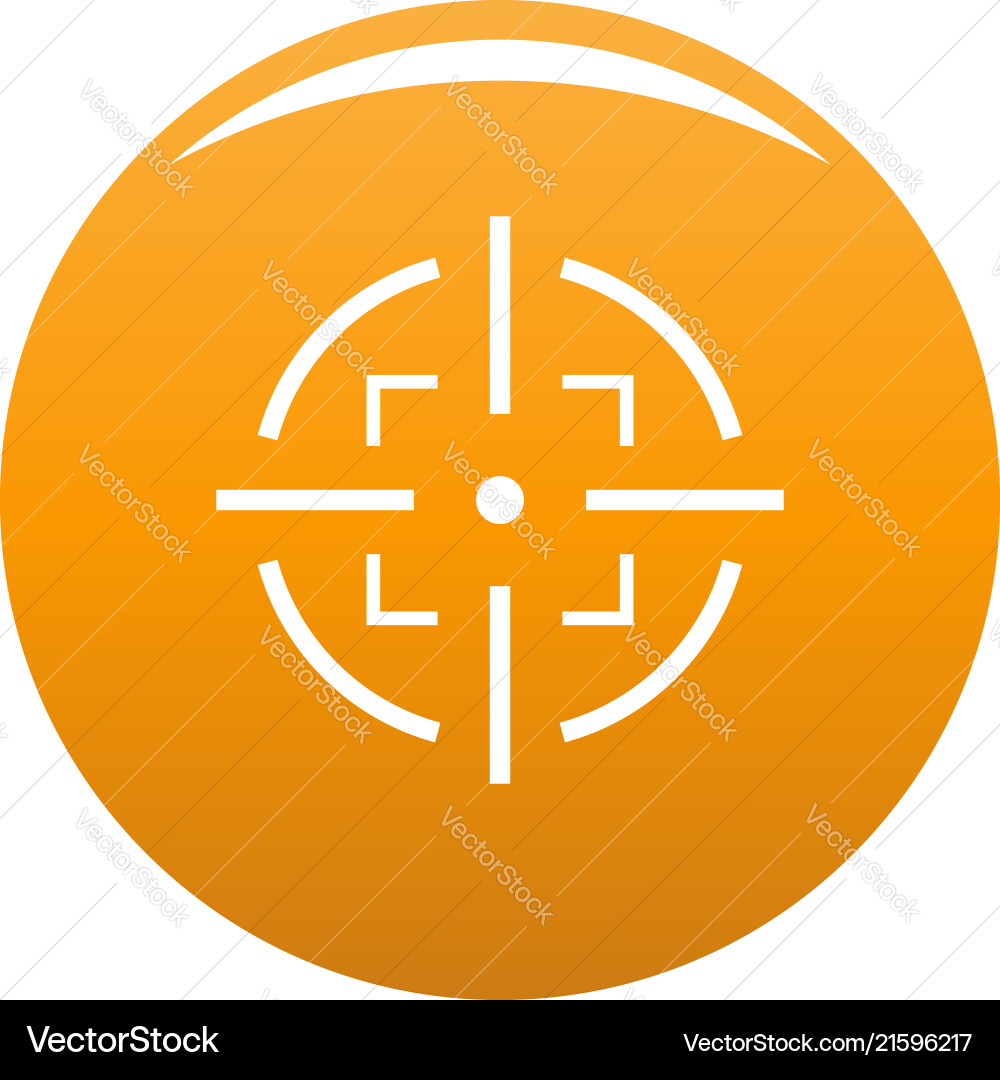 Goal icon orange Royalty Free Vector Image - VectorStock