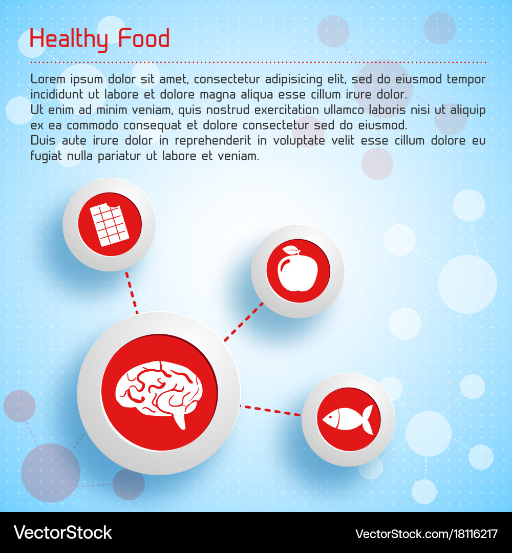 Healthy food template Royalty Free Vector Image