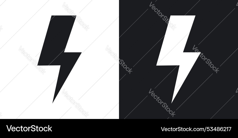 Lightningline in thin line black color flat Vector Image