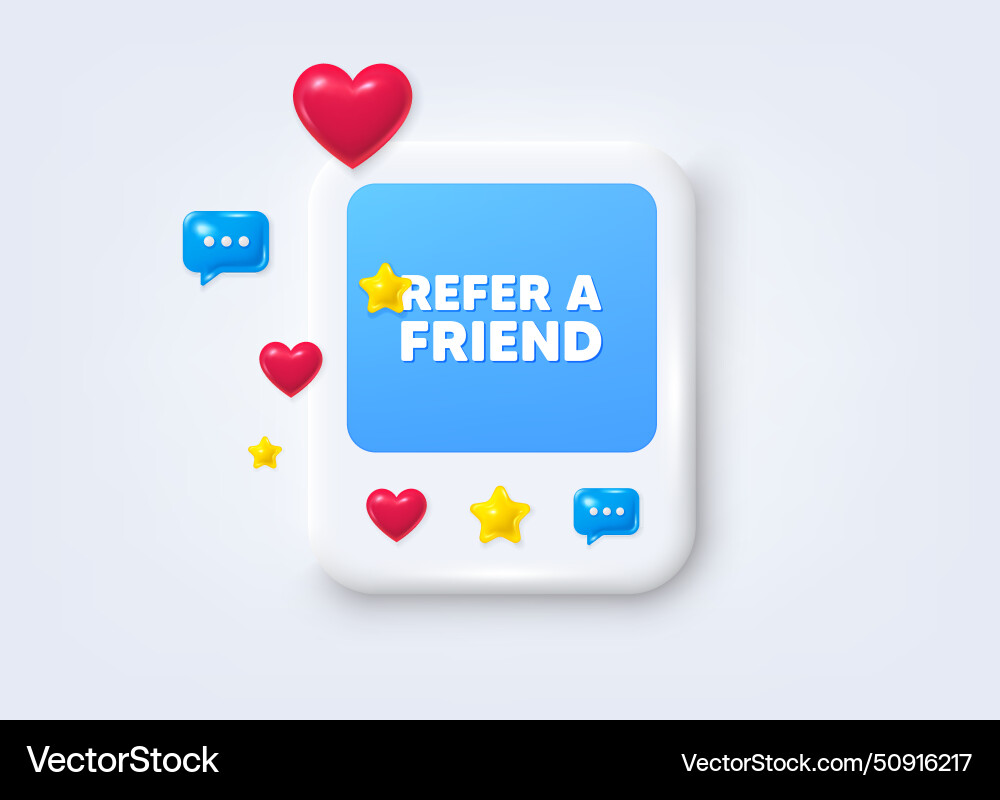 Refer a friend symbol referral program sign Vector Image