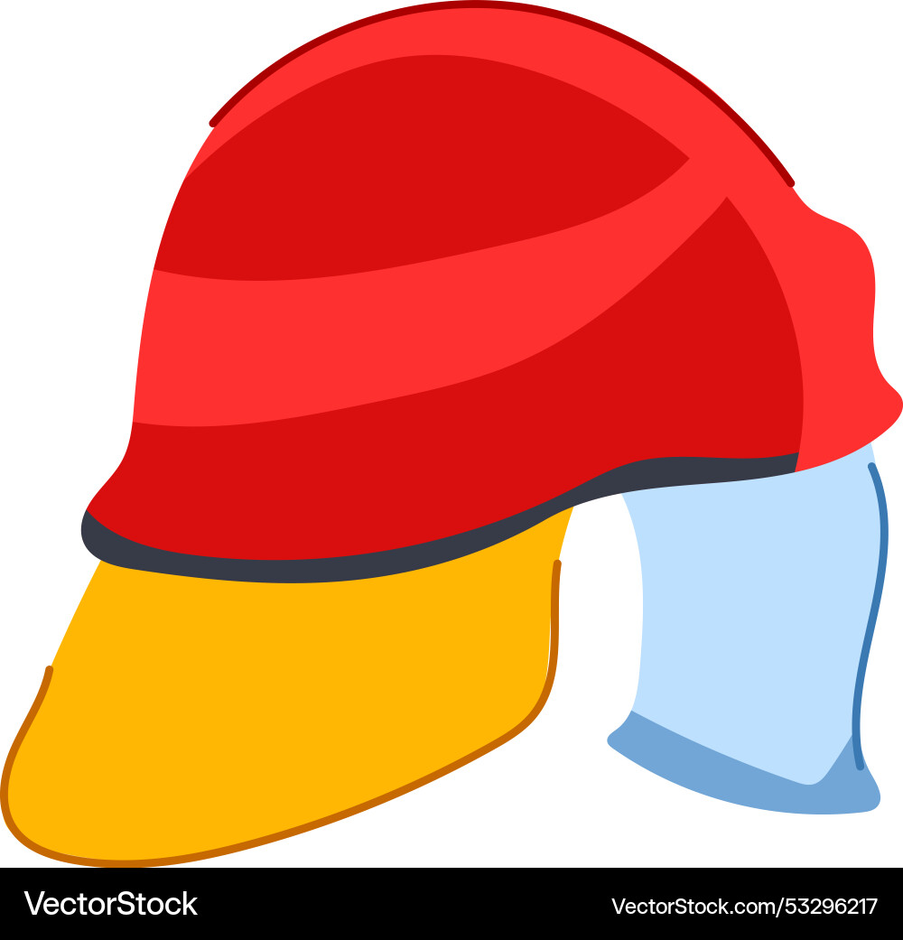 Safety firefighter helmet cartoon Royalty Free Vector Image