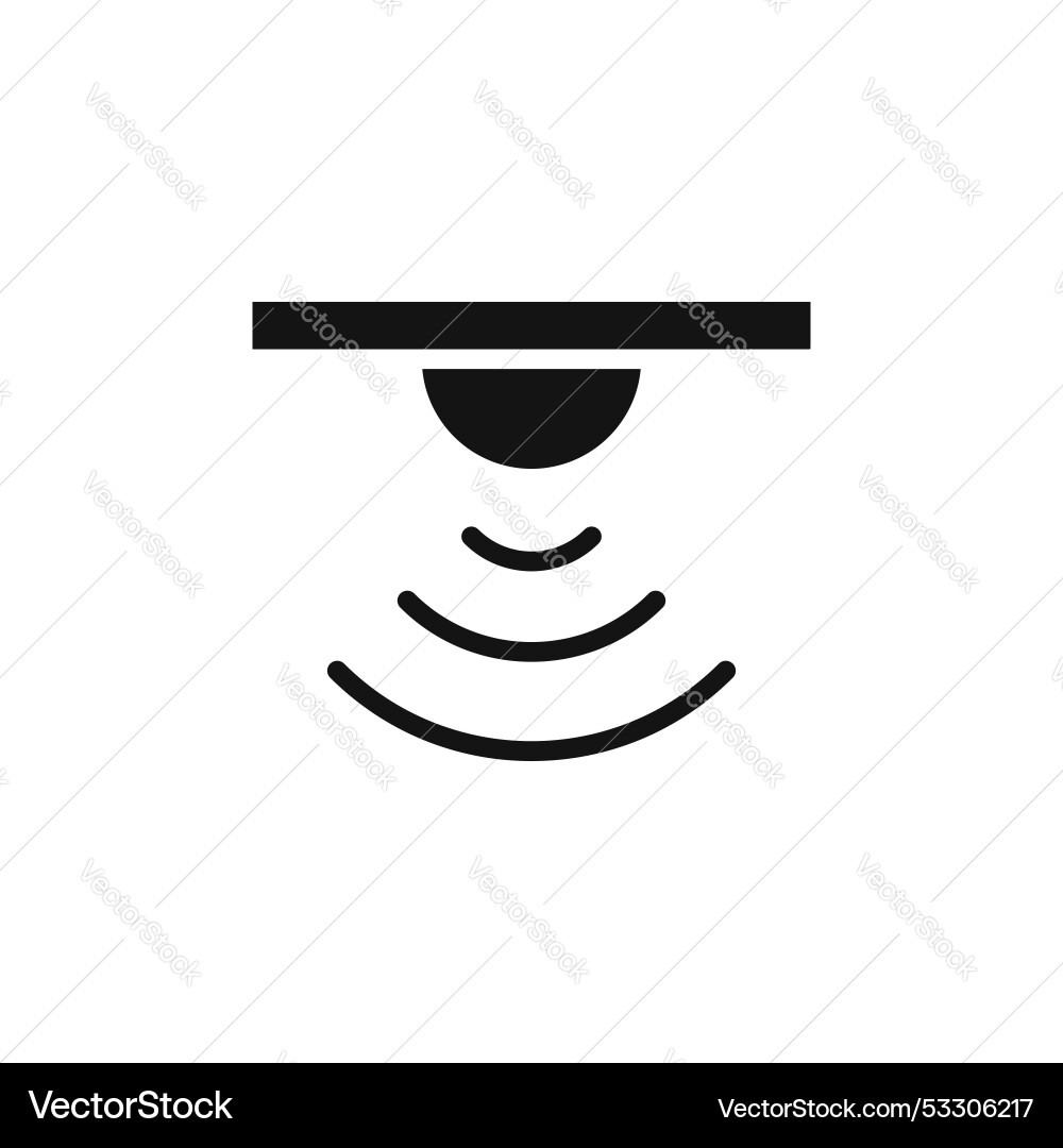 Sensor icon set security motion detector sensor Vector Image