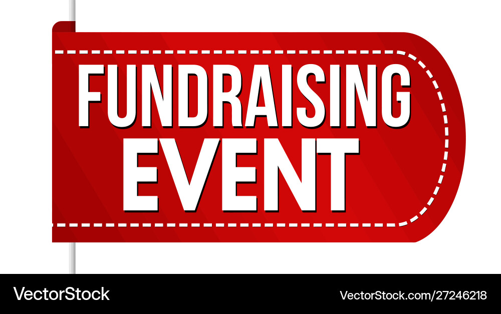 Fundraising event banner design Royalty Free Vector Image