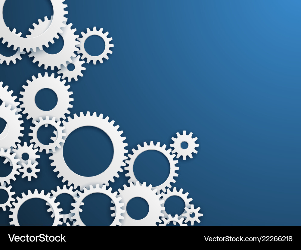 Gears technology background gear wheels Royalty Free Vector