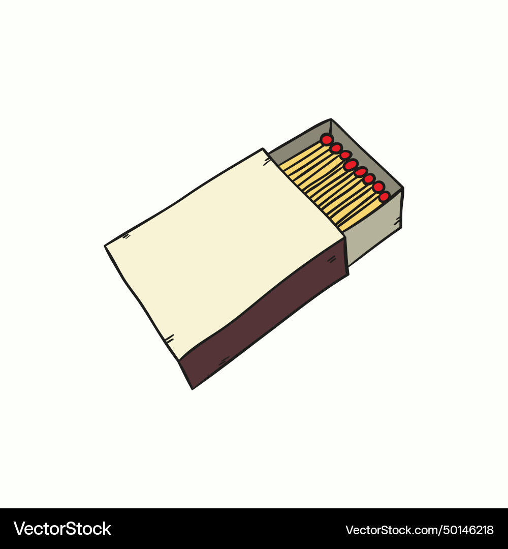 Icon of open matchbox Royalty Free Vector Image