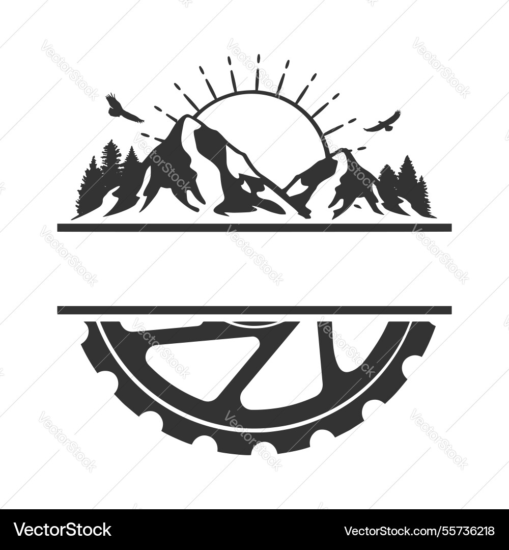 Mtb logo clip art design shape Royalty Free Vector Image