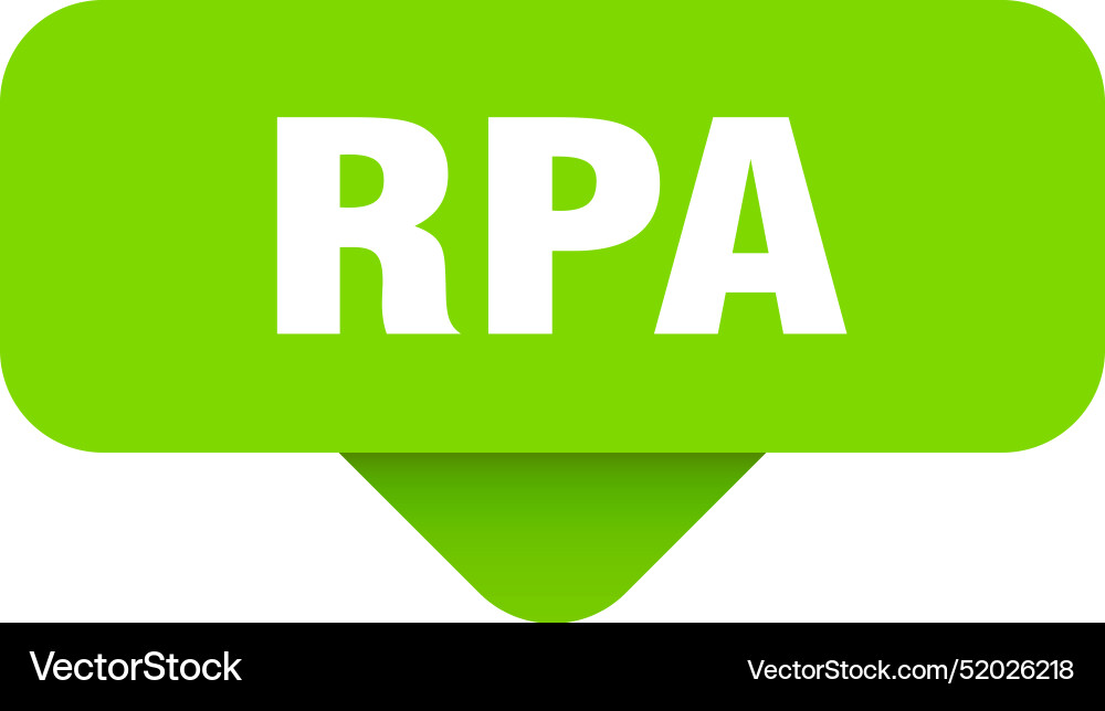 Rpa sticker sign on transparent background Vector Image