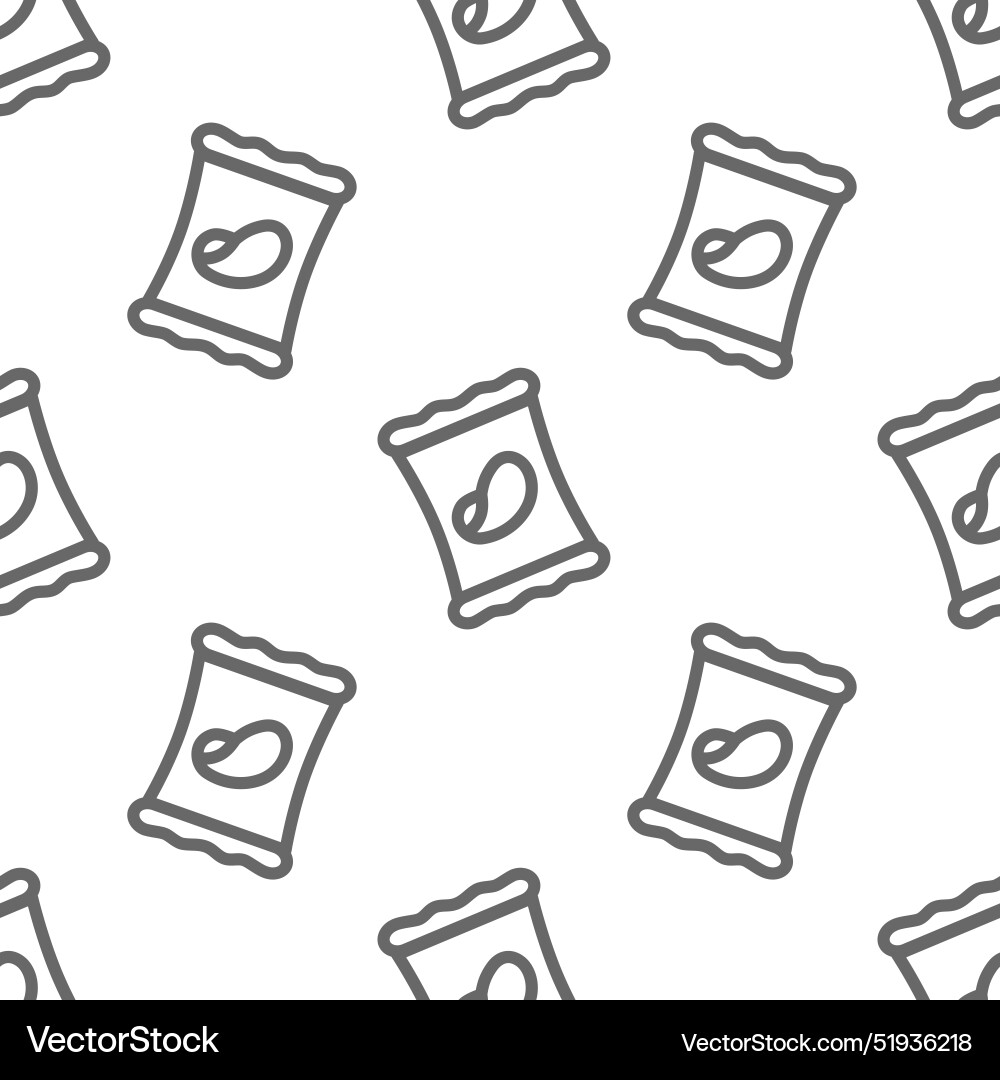 Seamless pattern pack chips icon simple sign crac Vector Image