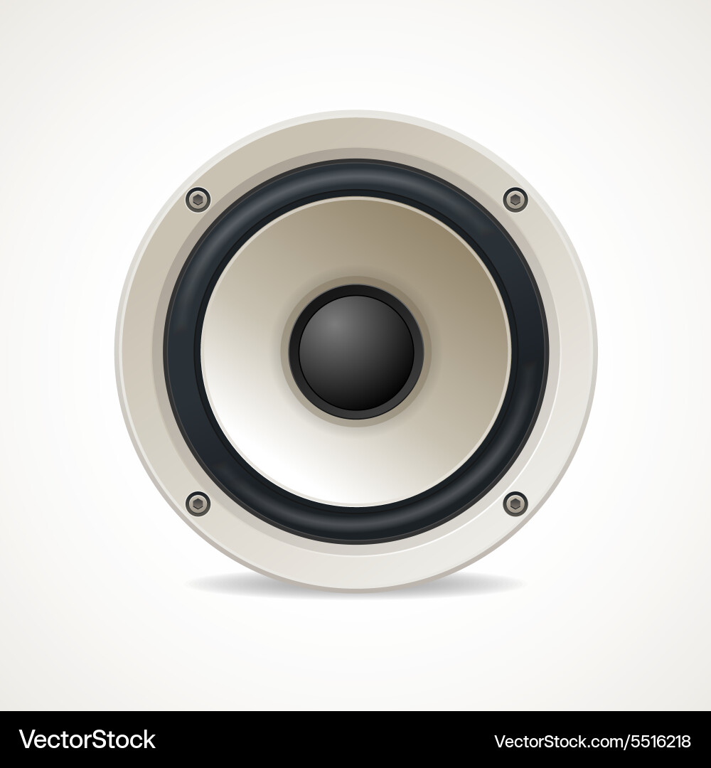 Vintage white audio speaker Royalty Free Vector Image