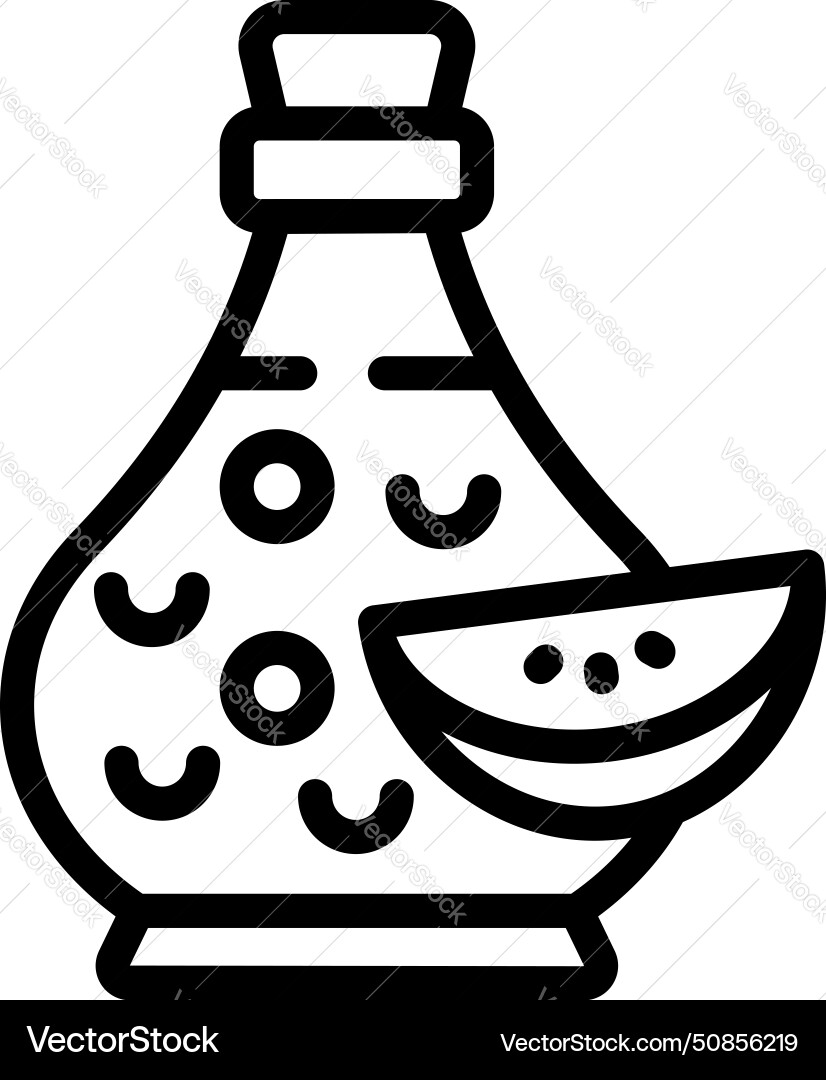 Apple cider flask icon outline fermented Vector Image