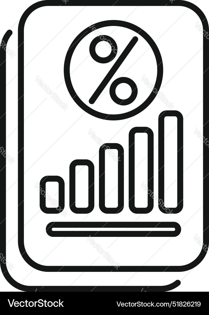 Financial report showing growing interest rate Vector Image