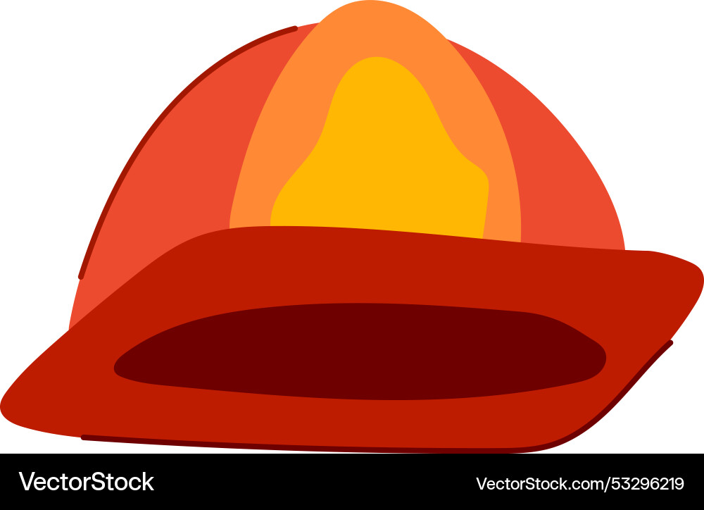 Gear firefighter helmet cartoon Royalty Free Vector Image