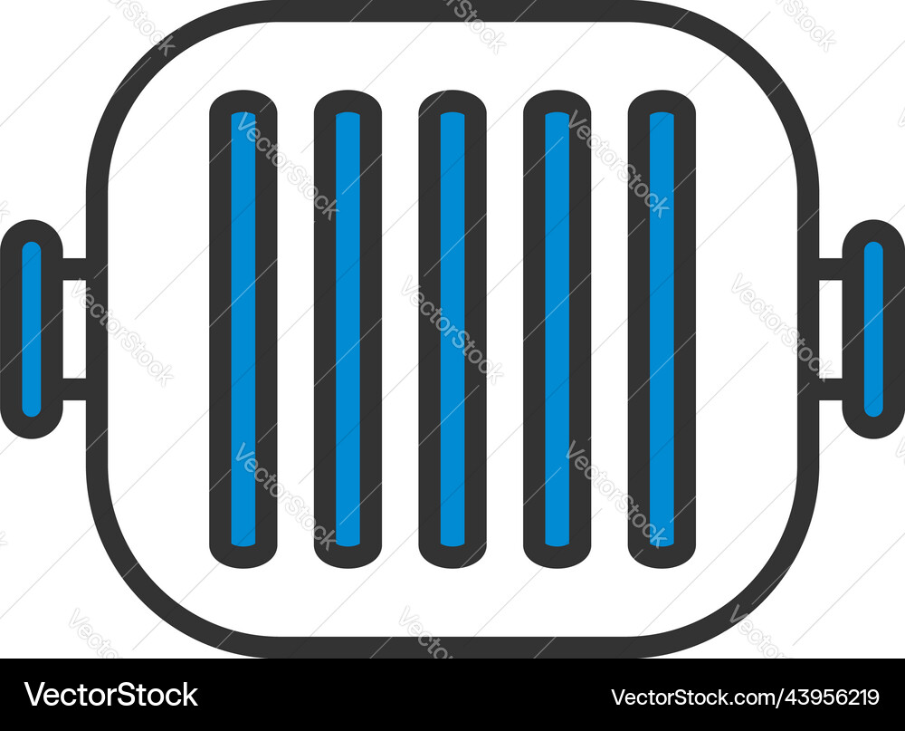 Icon of grill pan Royalty Free Vector Image - VectorStock