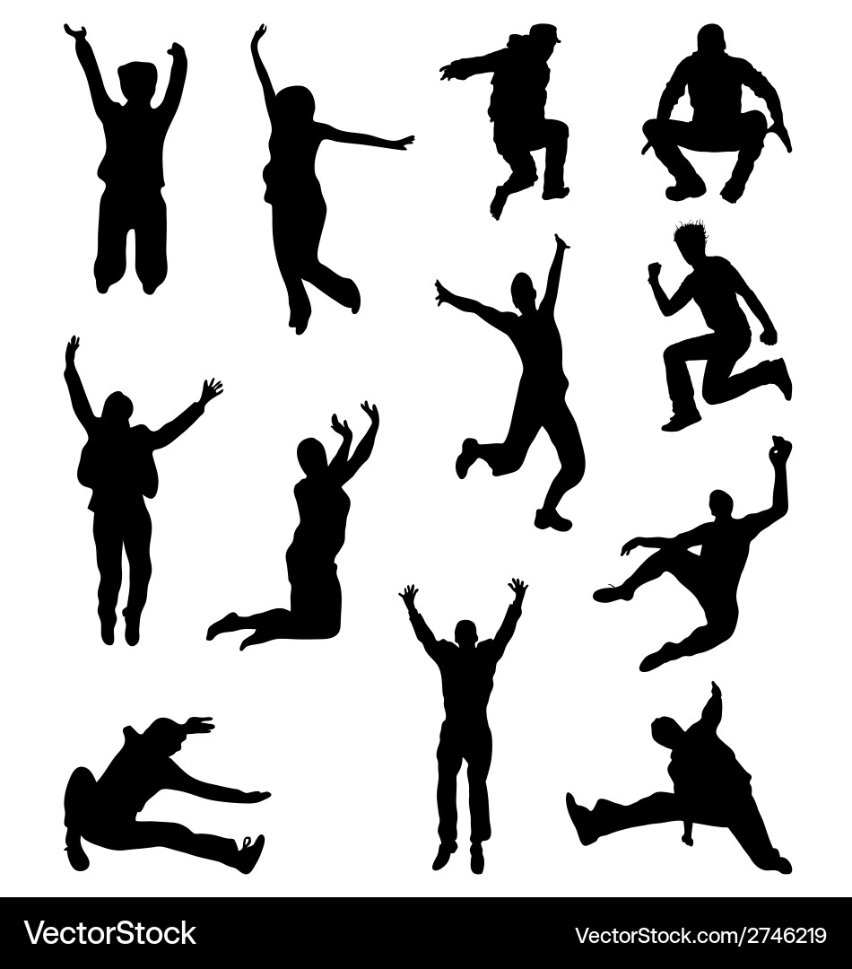 Jumping 2 Royalty Free Vector Image - VectorStock